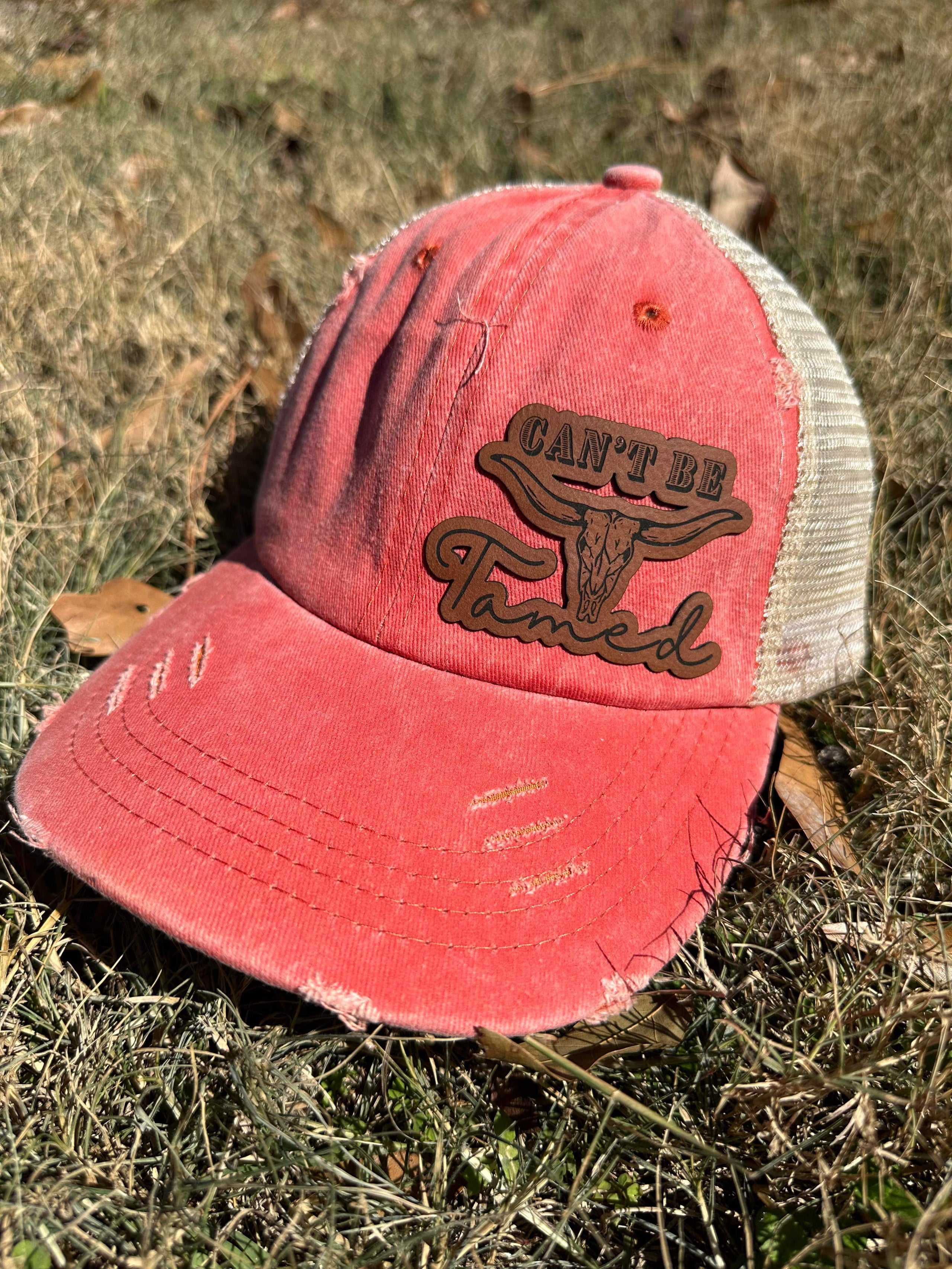 Leather Patch Pony Caps | Custom Creations by Sonya